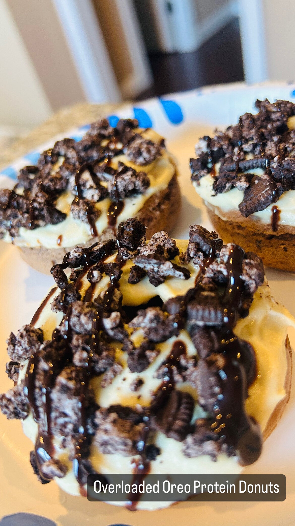 3 Overloaded Oreo Protein Donuts | One Step Forward Nutrition